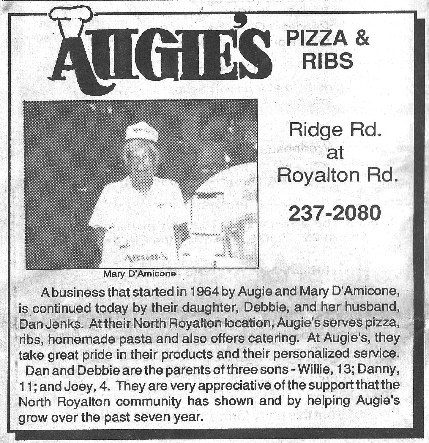 Augie’s Pizza | Pizza Hall of Fame | Celebrating America's oldest and ...